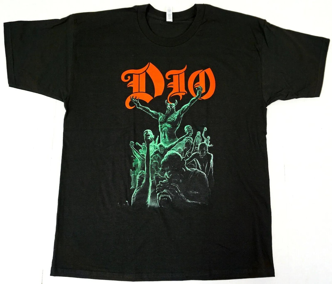 DIO T-shirt Ronnie James Dio Heavy Metal Rock Men's 100% Cotton Tee New ...