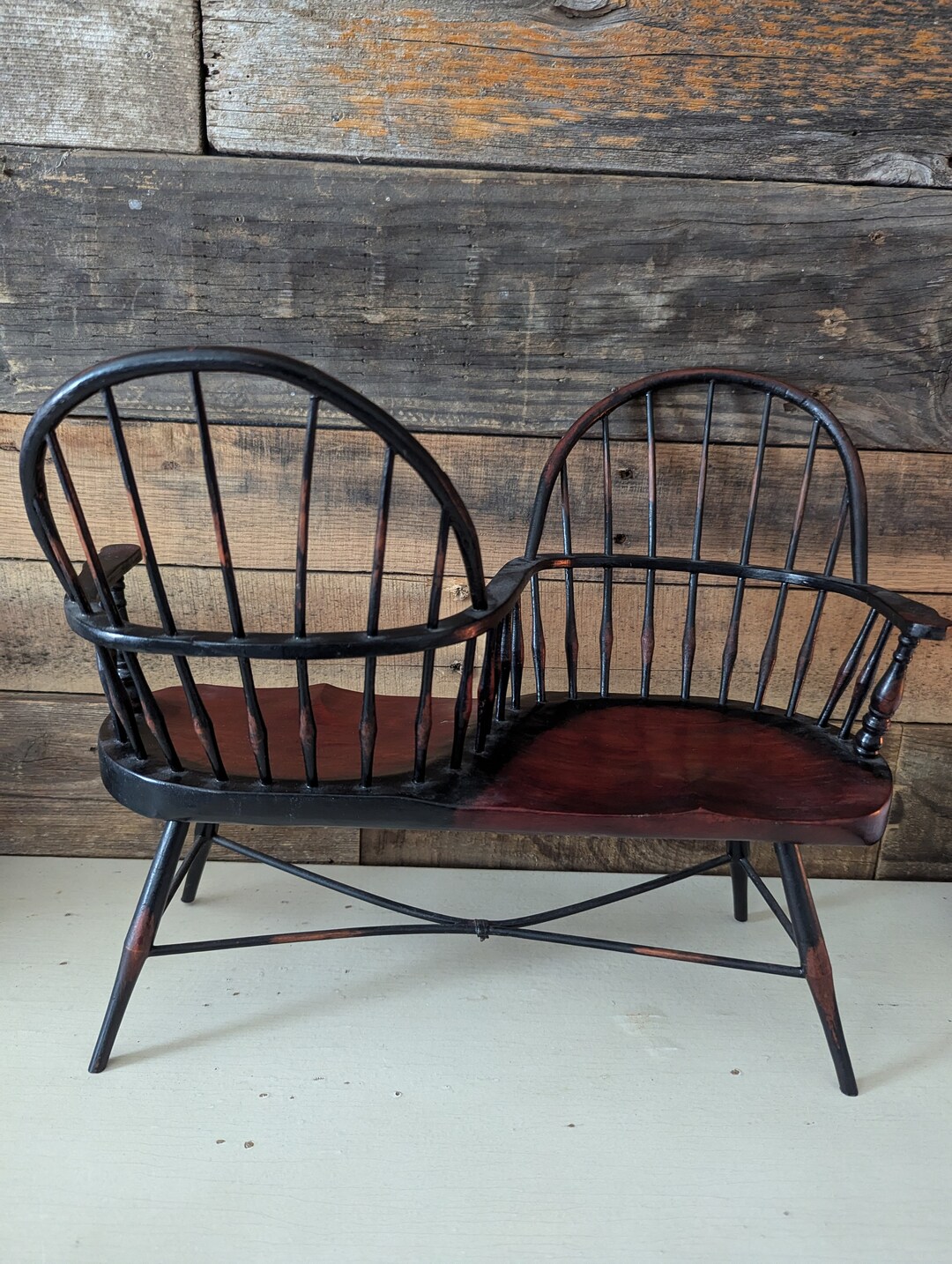 Vintage Windsor Gossip Bench Doll Furniture Doll Bench - Etsy