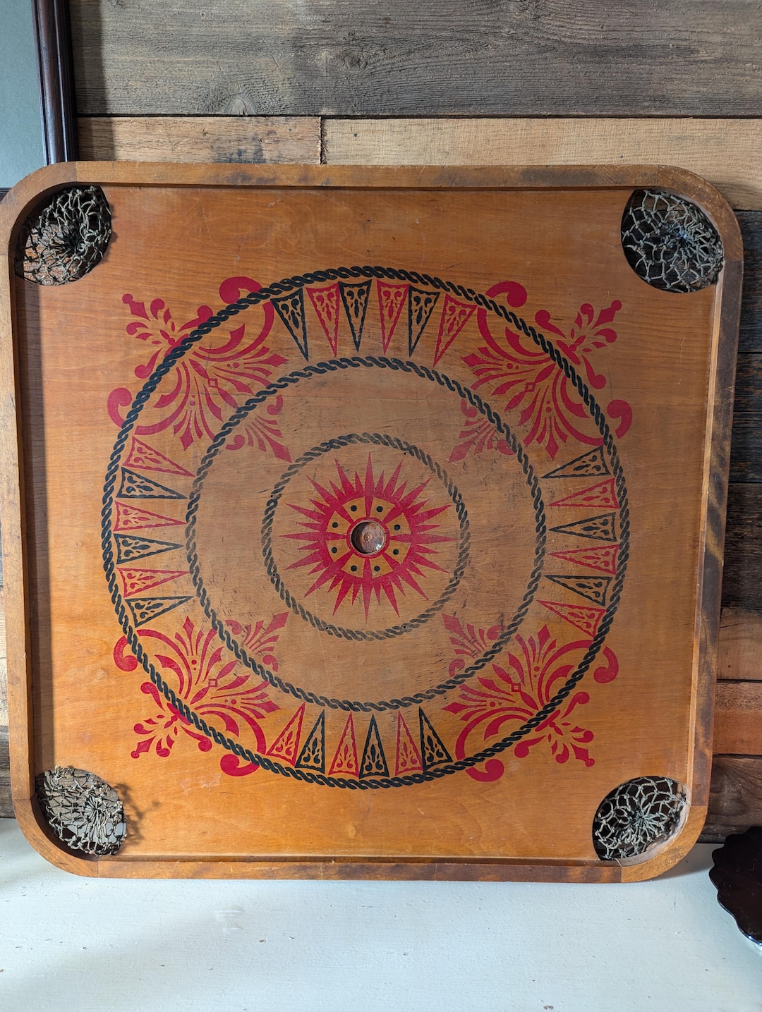 Antique Carrom Game Board - Etsy