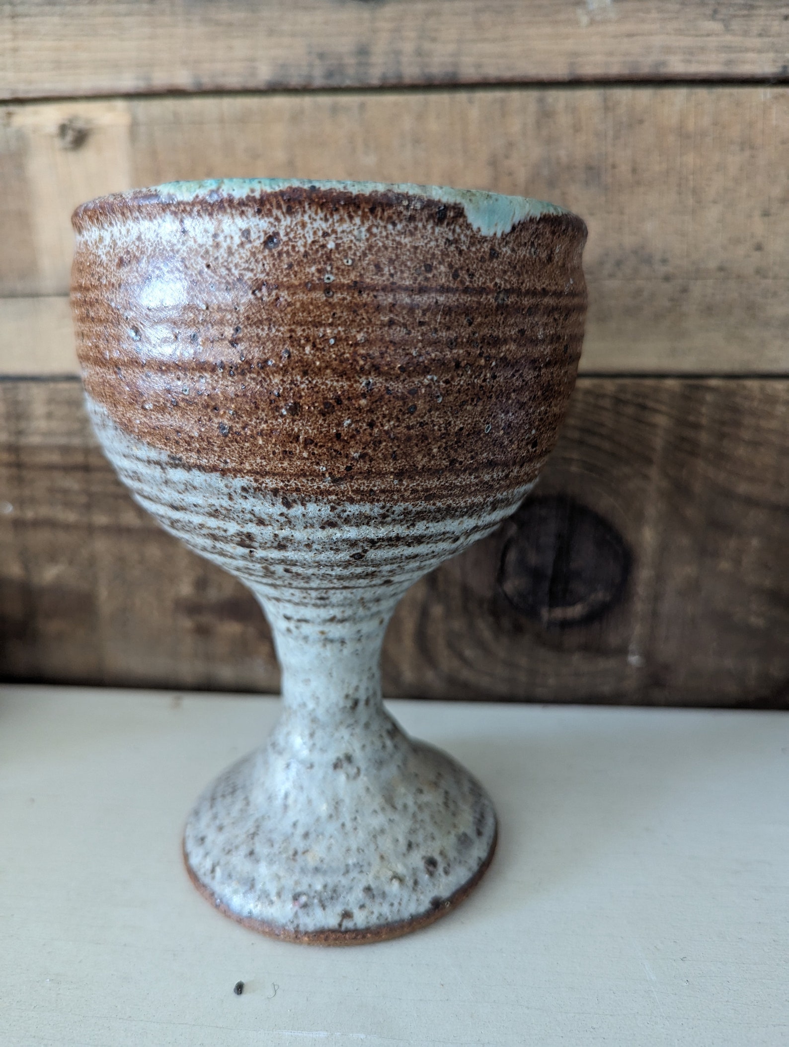 Handmade Pottery Goblet Ceramic Wine Glass Stoneware Cup - Etsy