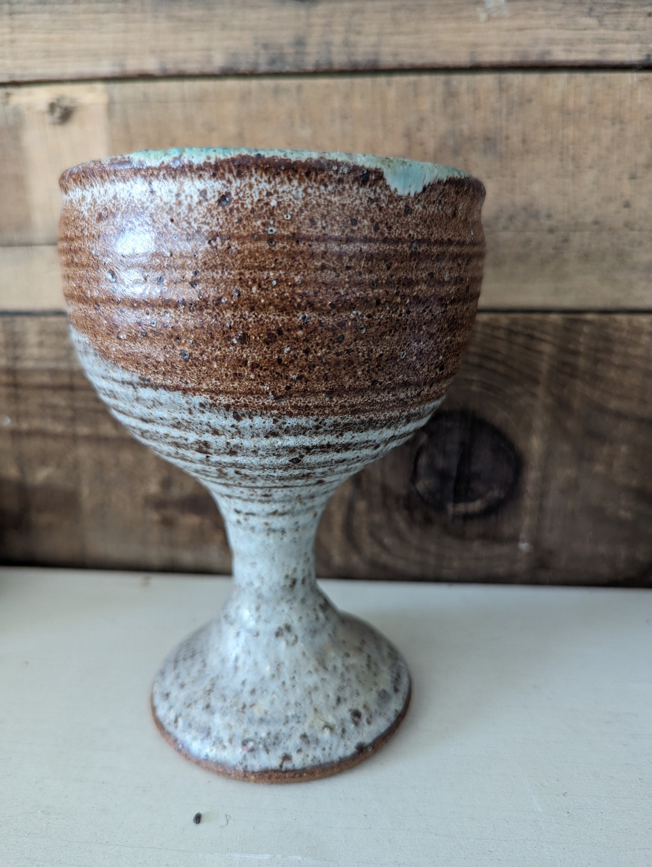 Handmade Pottery Goblet Ceramic Wine Glass Stoneware Cup - Etsy