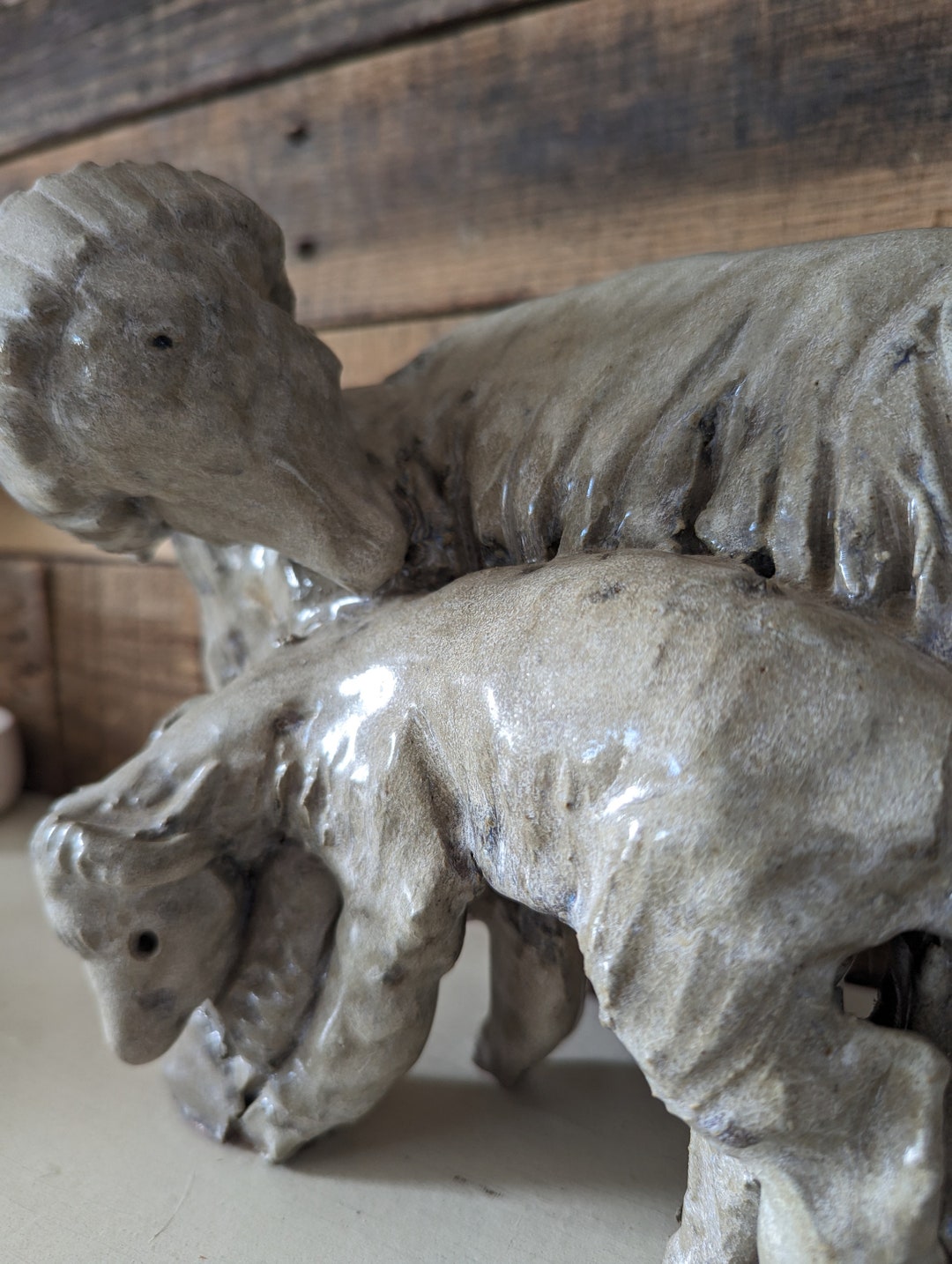 Ceramic Sheep Sculpture Mom and Baby Sheep Handmade Pottery Art - Etsy