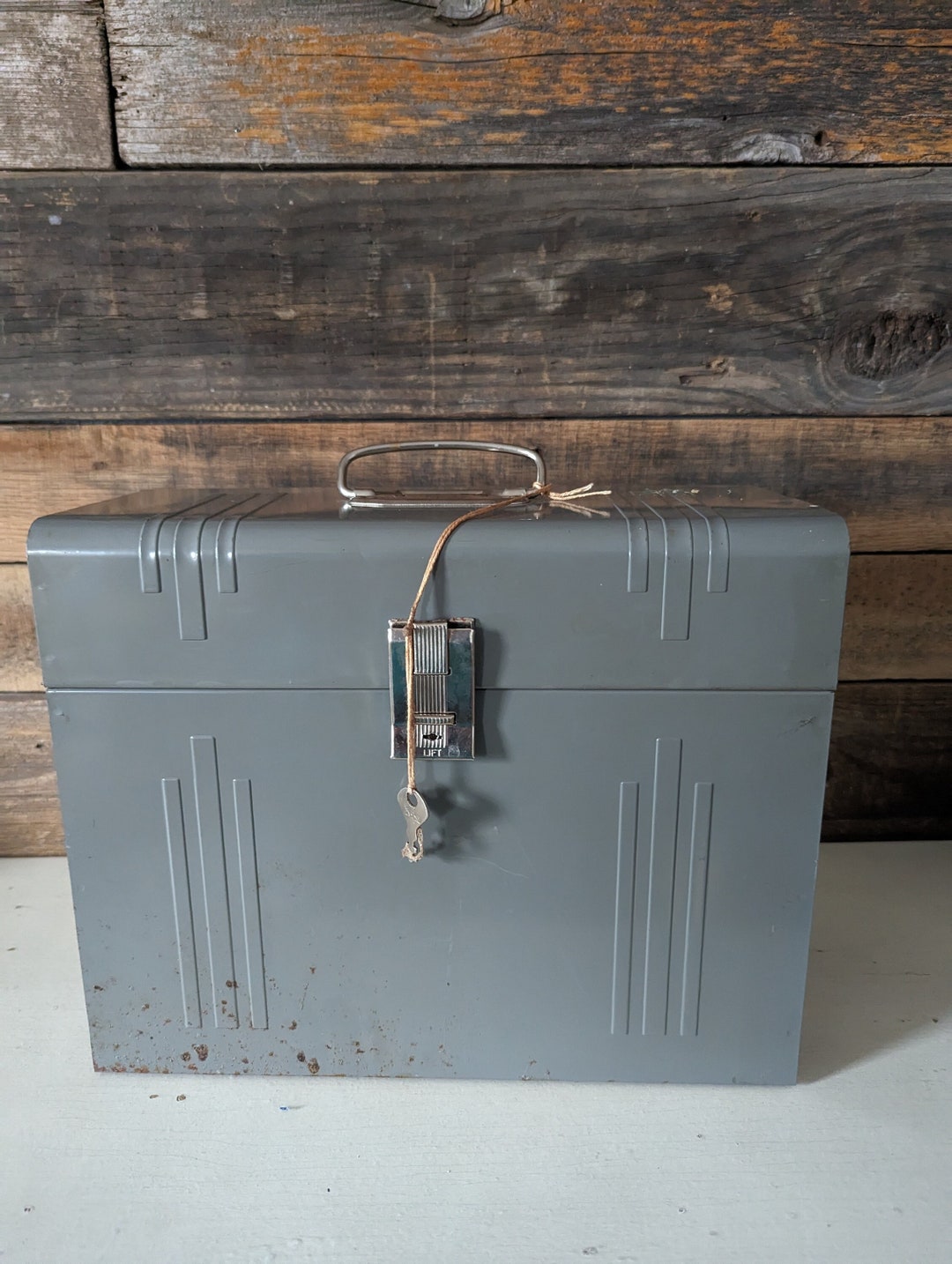 Acorn Metal File Box Vintage Office Storage With Keys - Etsy
