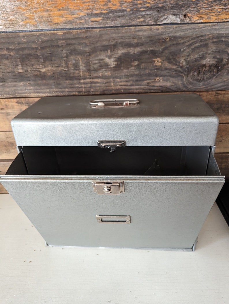 Expanding Metal File Box Vintage Metal Office Lockbox No Keys - Etsy