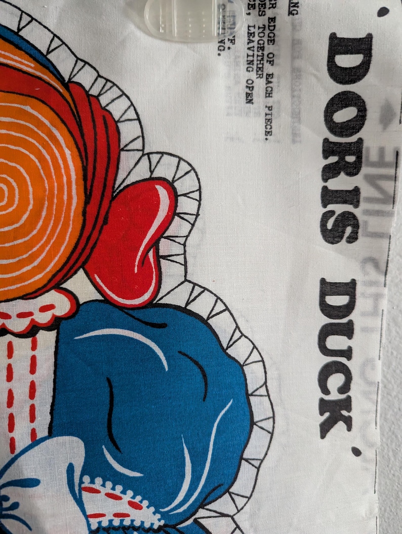 Vintage Doris Duck Fabric Panel: 1970s Cut and Sew Pillow - Etsy