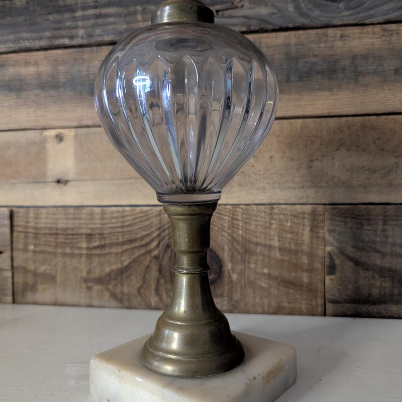 Glass Column Lamp - Etsy