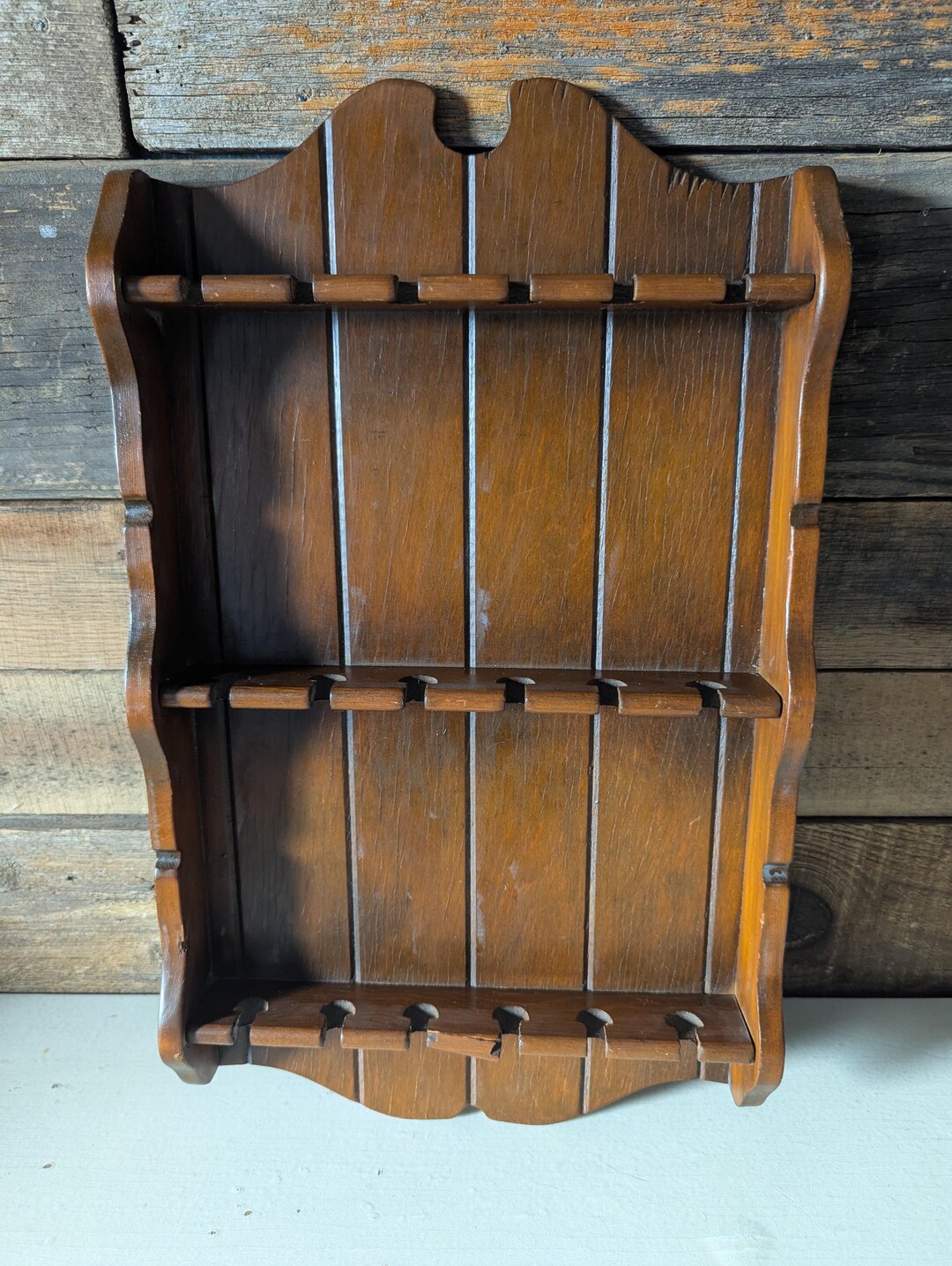 Vintage Wooden Souvenir Spoon Display Shelf - Etsy