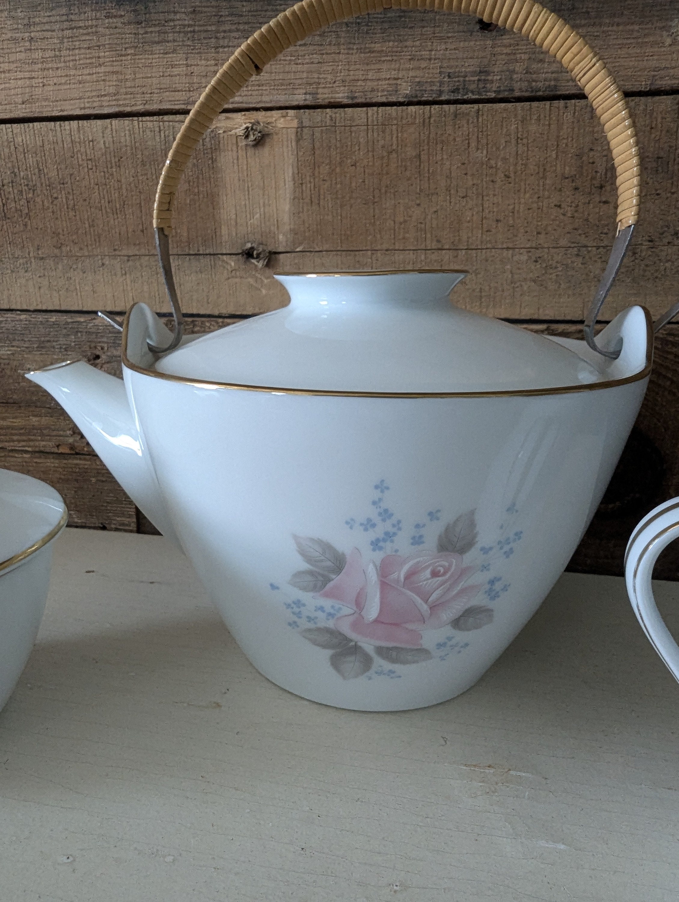 Noritake Roseville Tea Set Tea Pot, Creamer, and Sugar Bowl - Etsy