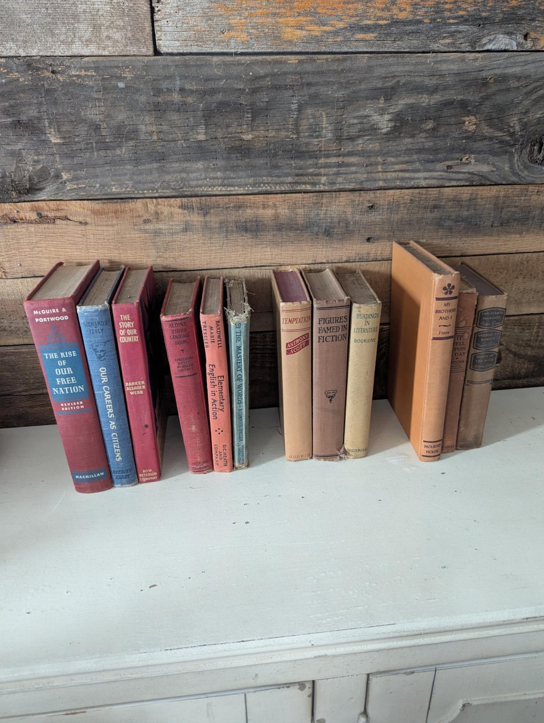 Vintage Book Bundle Set of Three Books Shelf Decor Antique Books ...