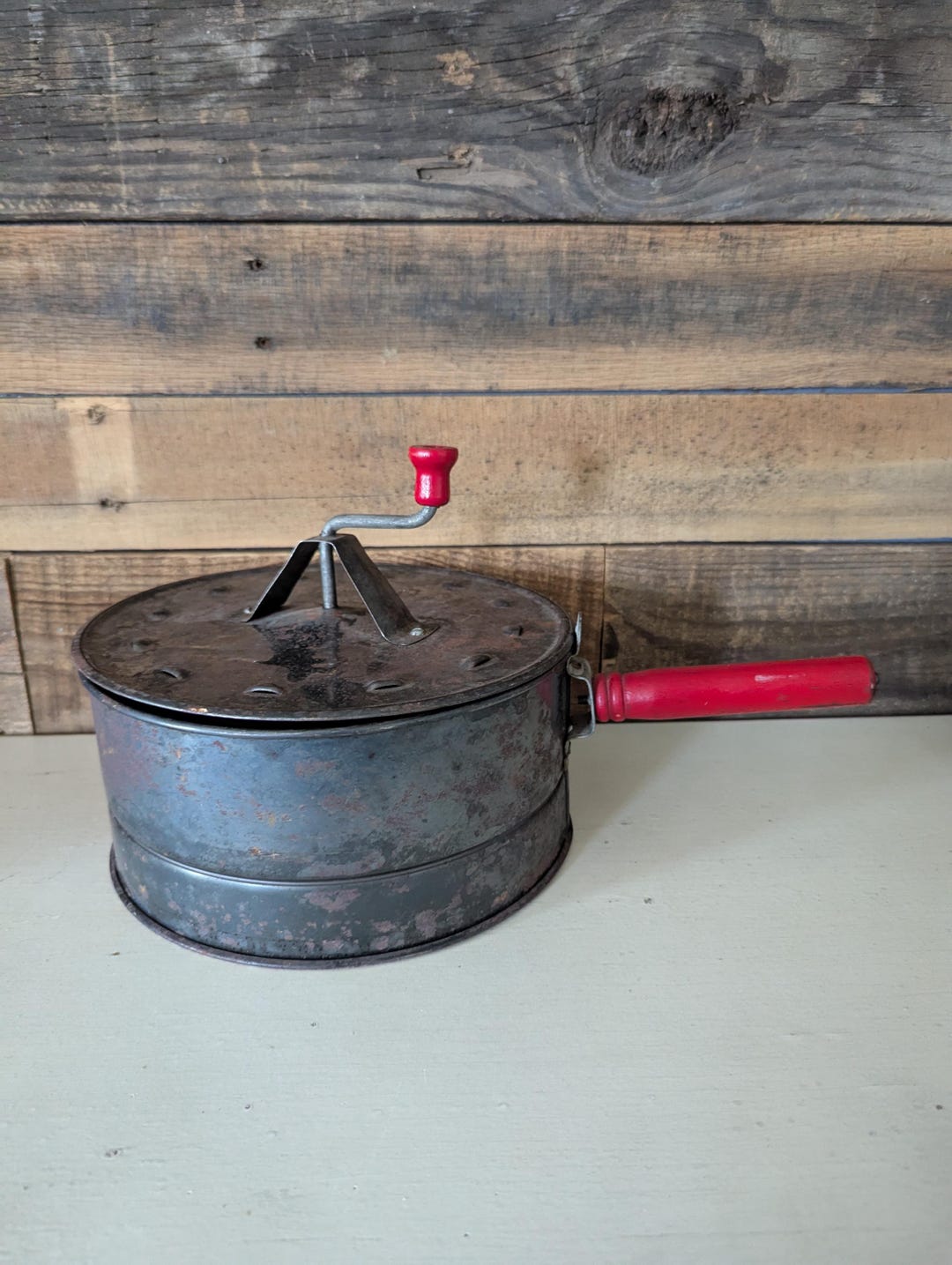 Vintage E-Z Corn Popper: Farmhouse Camping Stovetop Popcorn Maker - Etsy