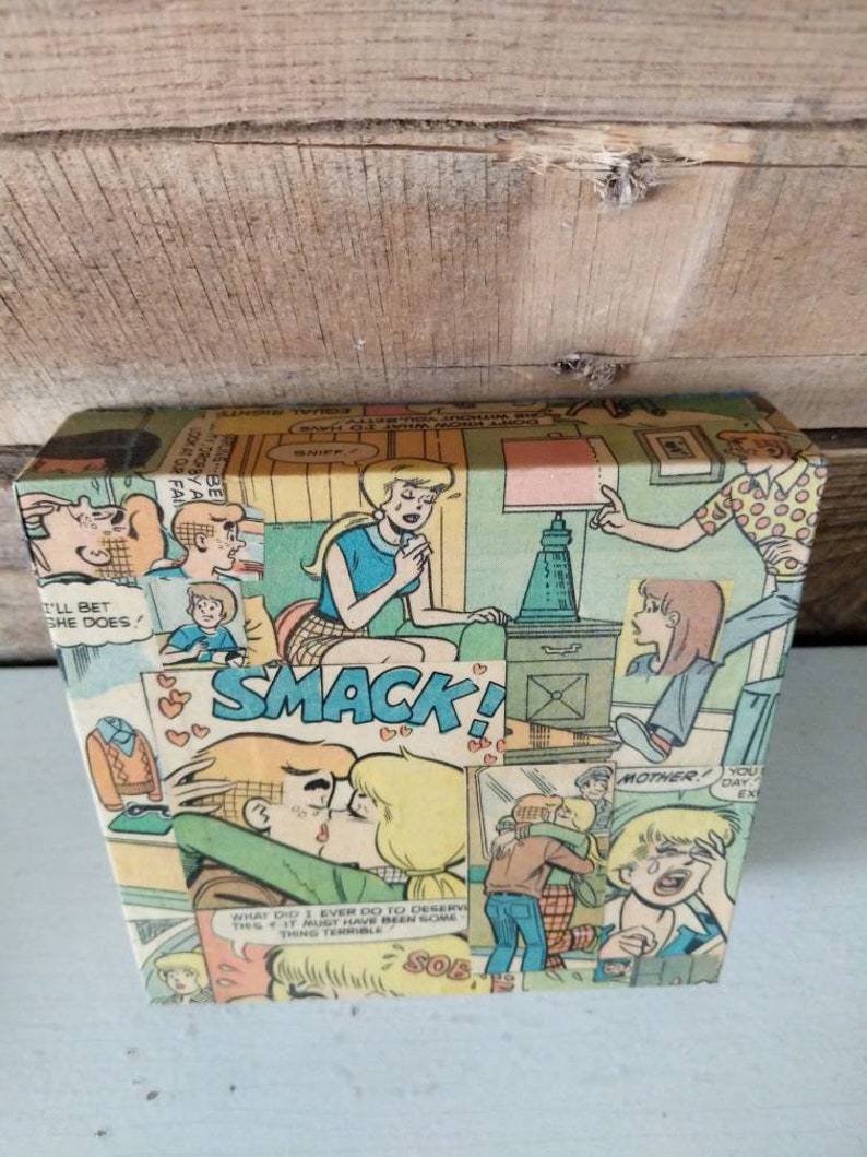 Vintage Comic Collage Archie Comics Art Wood Block Home Decor - Etsy