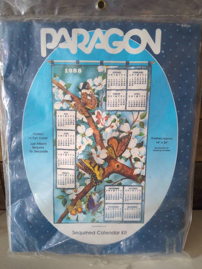 Paragon Sequin Calendar Kit 1988 New in Package Vintage Craft Kit - Etsy