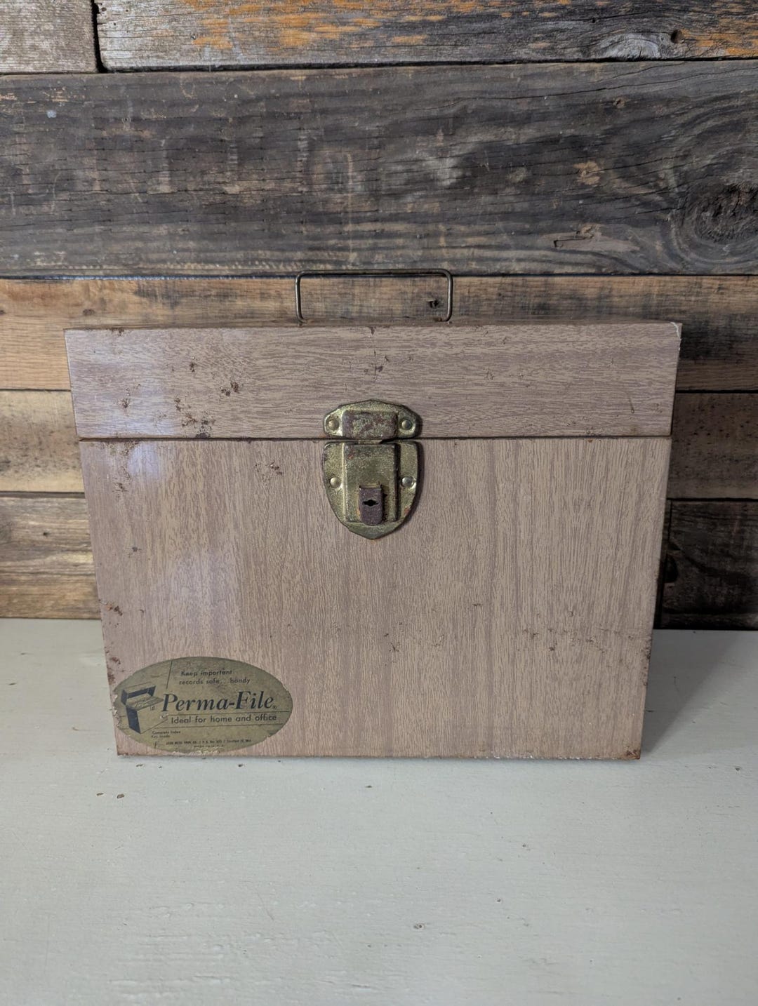 Permafile Wood Look Metal File Box Vintage Office Storage - Etsy
