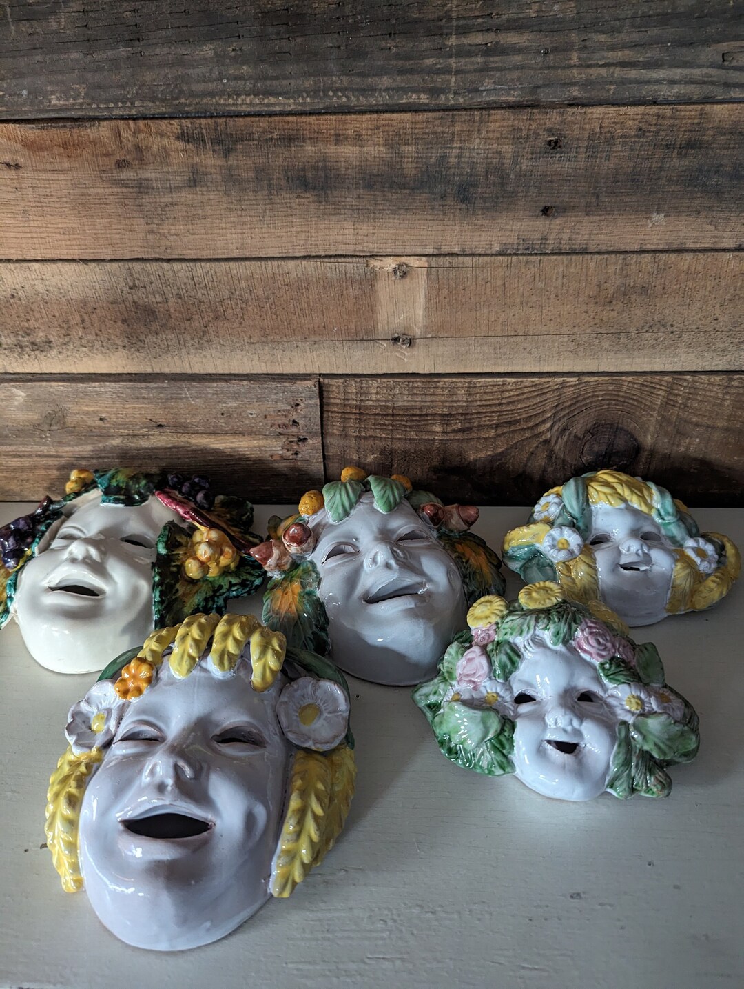 Italian Bacchus Ceramic Mask Made in Italy Vintage Pottery Handmade Art ...