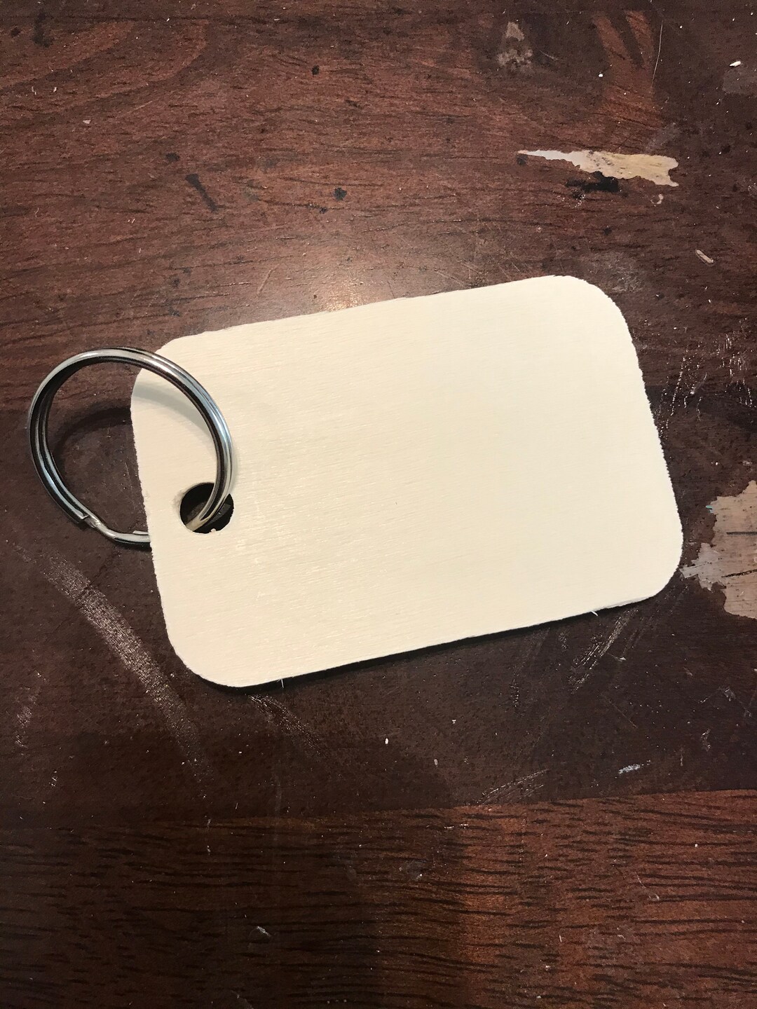 Custom Rectangle Woodburn Keychain - Etsy