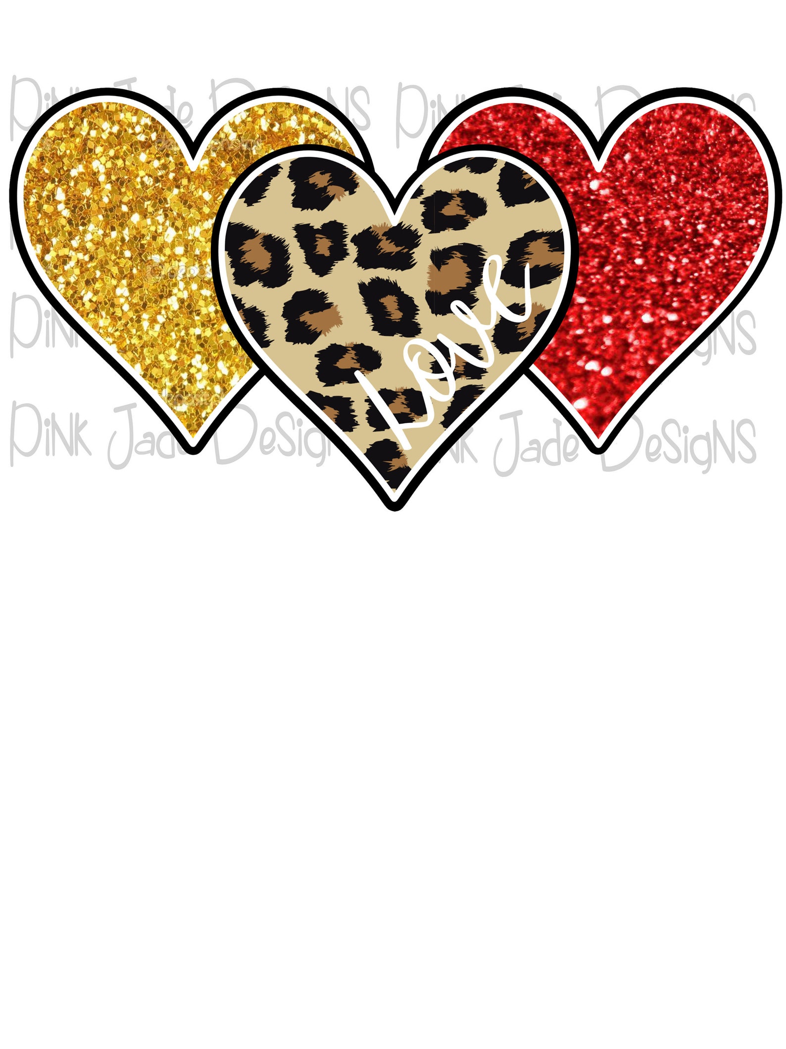 Three Hearts SVG, PNG, JPEG Digital Download - Etsy