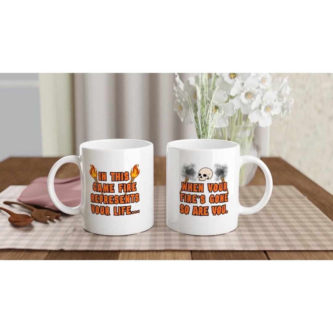 Fire Represents Your Life | Survivor Show Fanatic Jeff Quote Mug ...