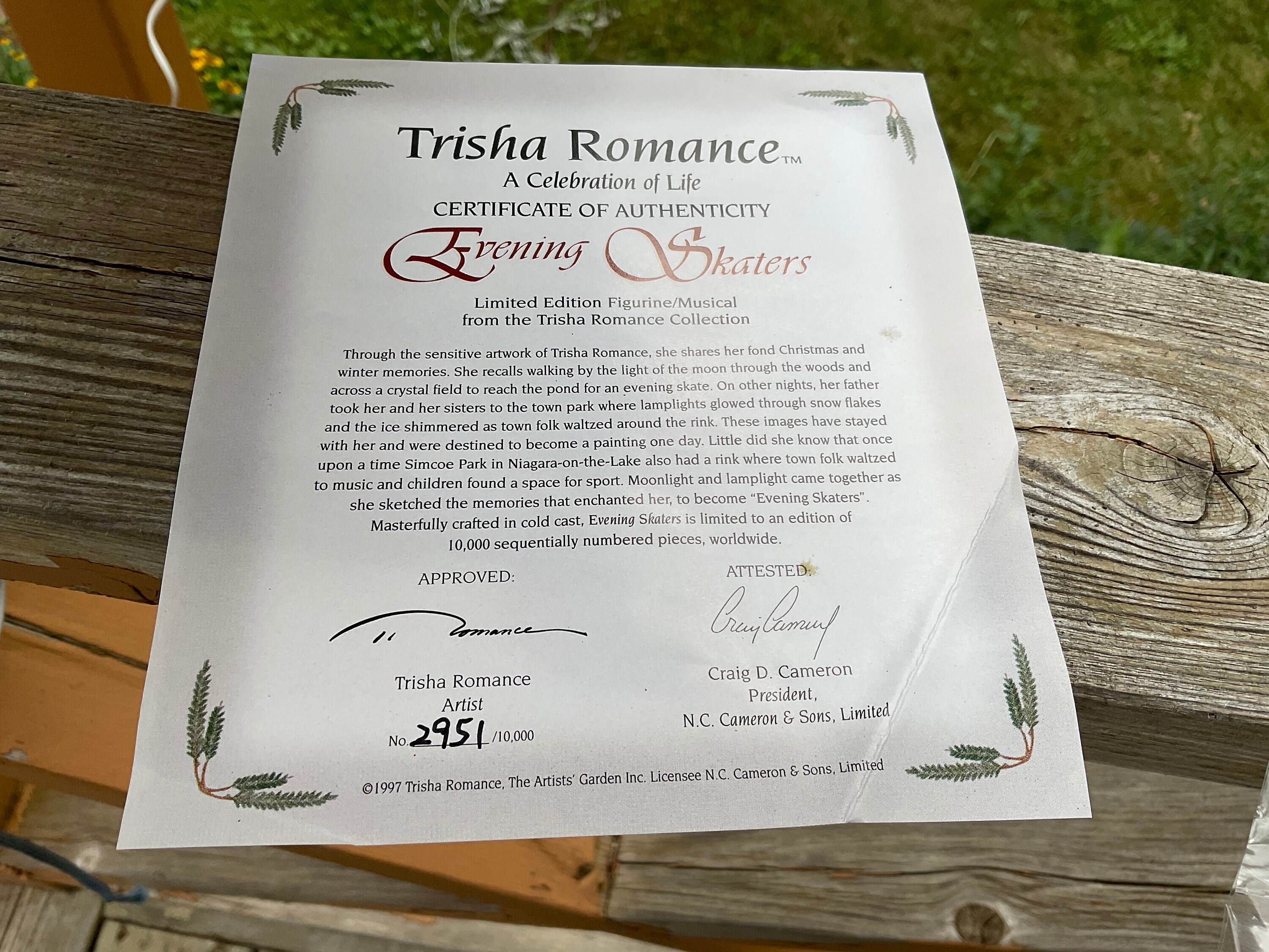 Trisha Romance Evening Skaters Musical Figurine on Stand, Trisha ...