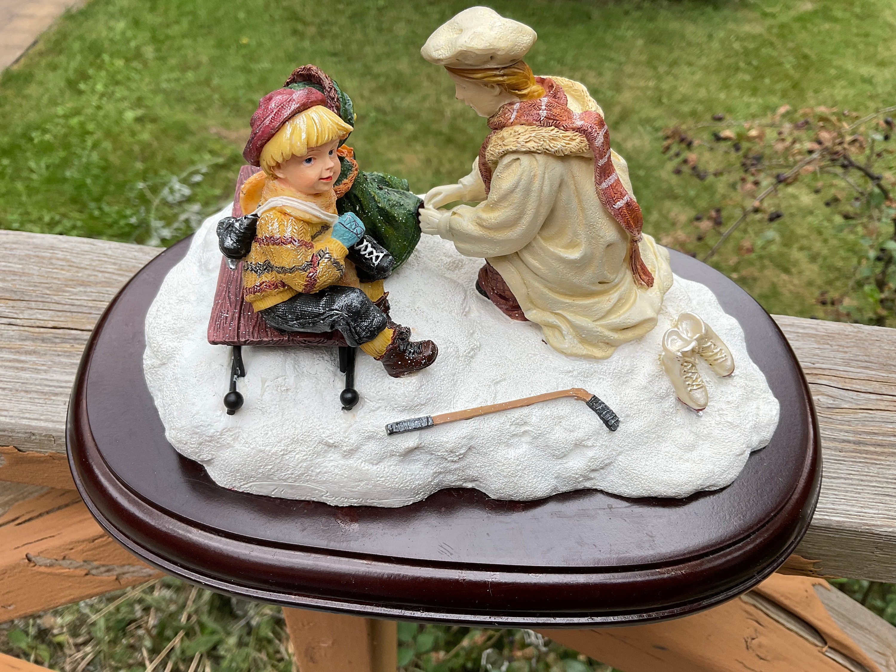 Trisha Romance Evening Skaters Musical Figurine on Stand, Trisha ...