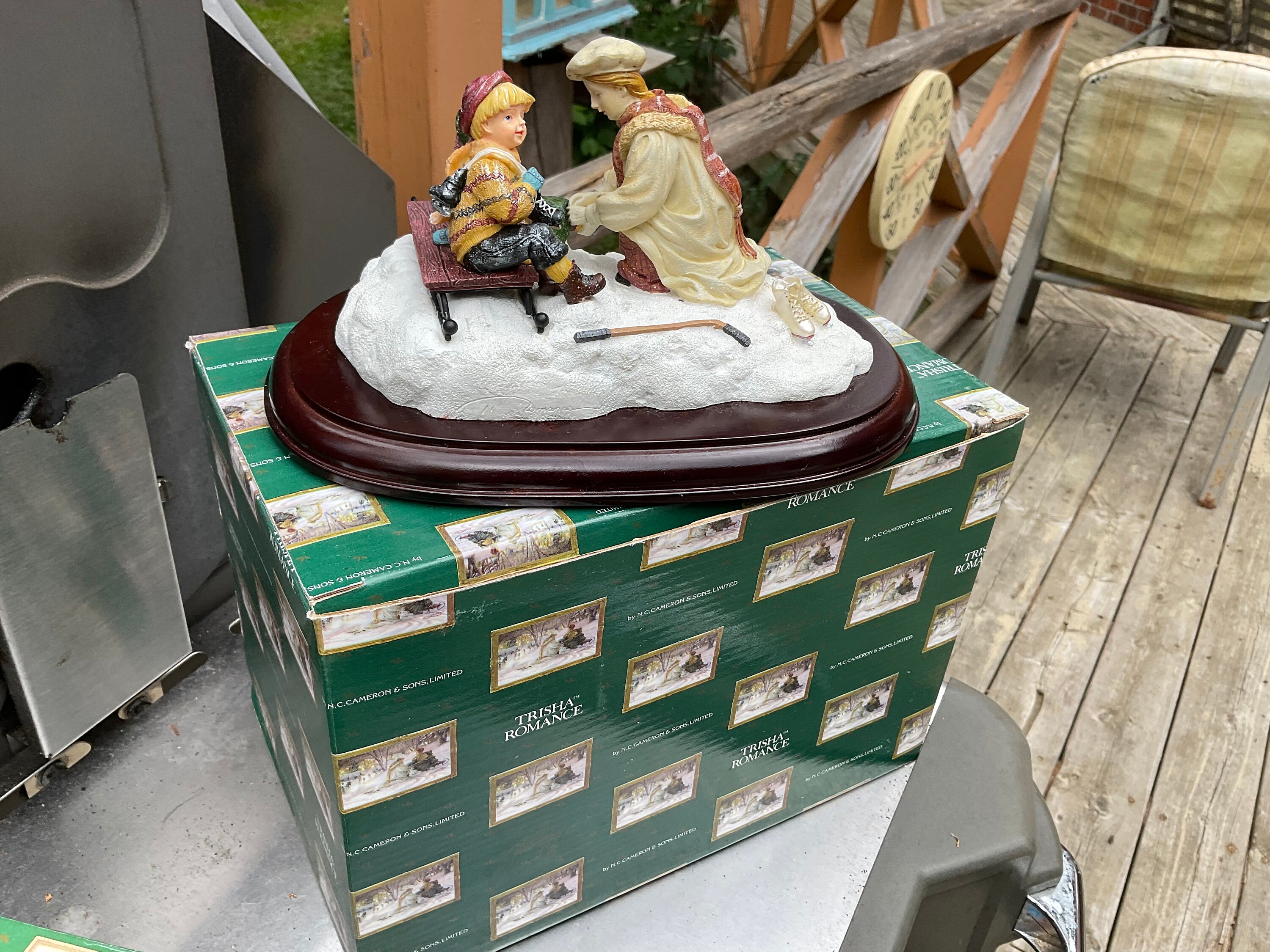 Trisha Romance Evening Skaters Musical Figurine on Stand, Trisha ...