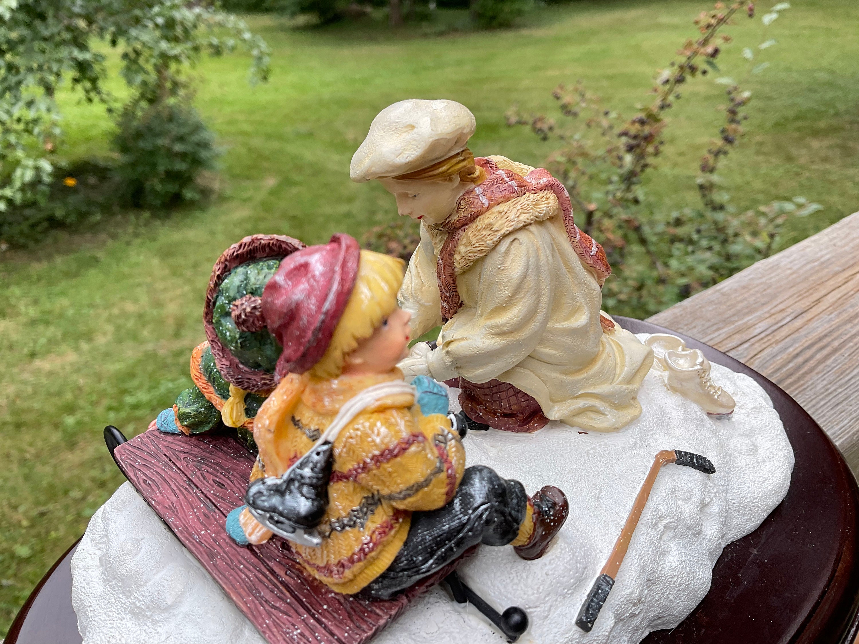 Trisha Romance Evening Skaters Musical Figurine on Stand, Trisha ...