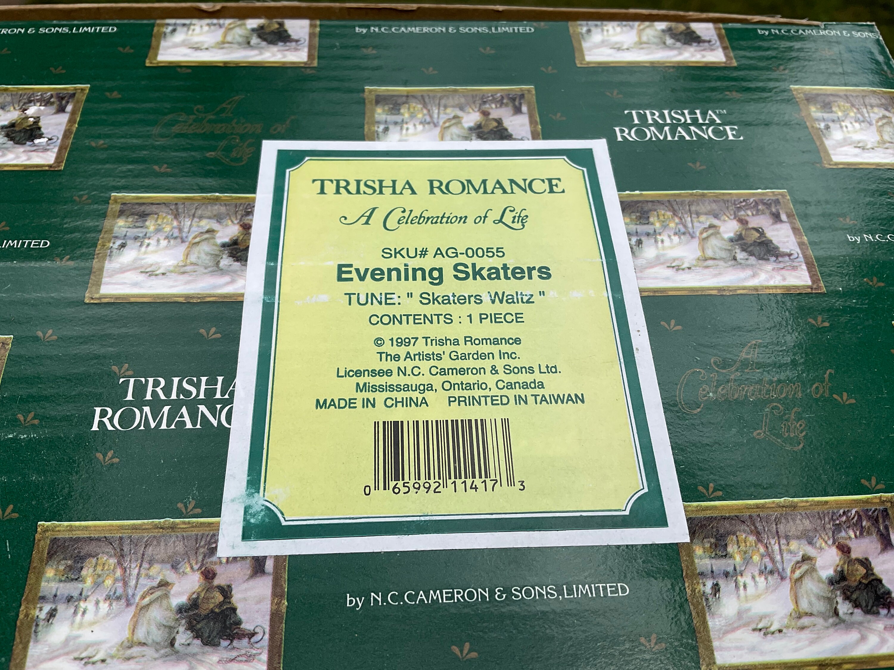 Trisha Romance Evening Skaters Musical Figurine on Stand, Trisha ...