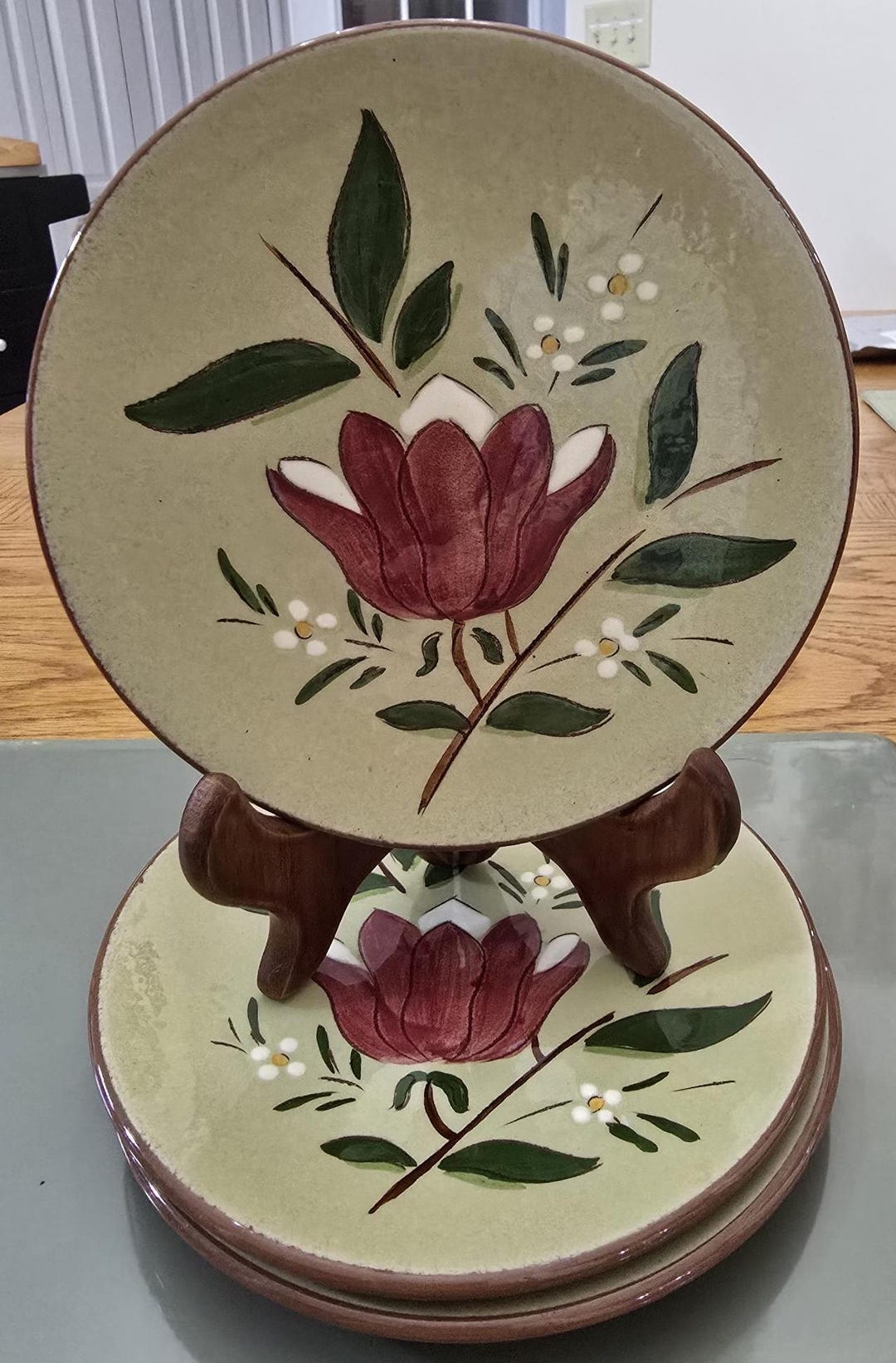 Stangl Pottery Magnolia Bread & Butter Plates 3 - Etsy