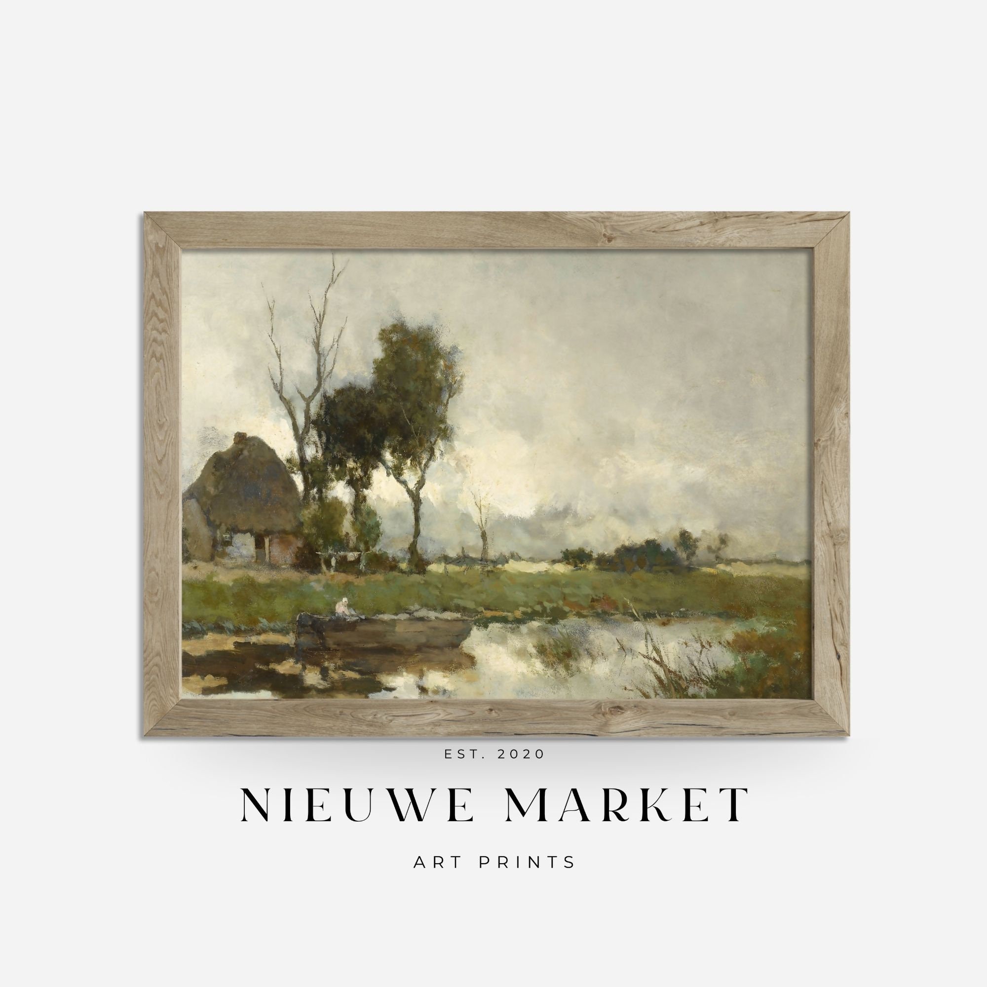 PRINTABLE Landscape Art, Country Landscape Painting, Vintage Landscape ...