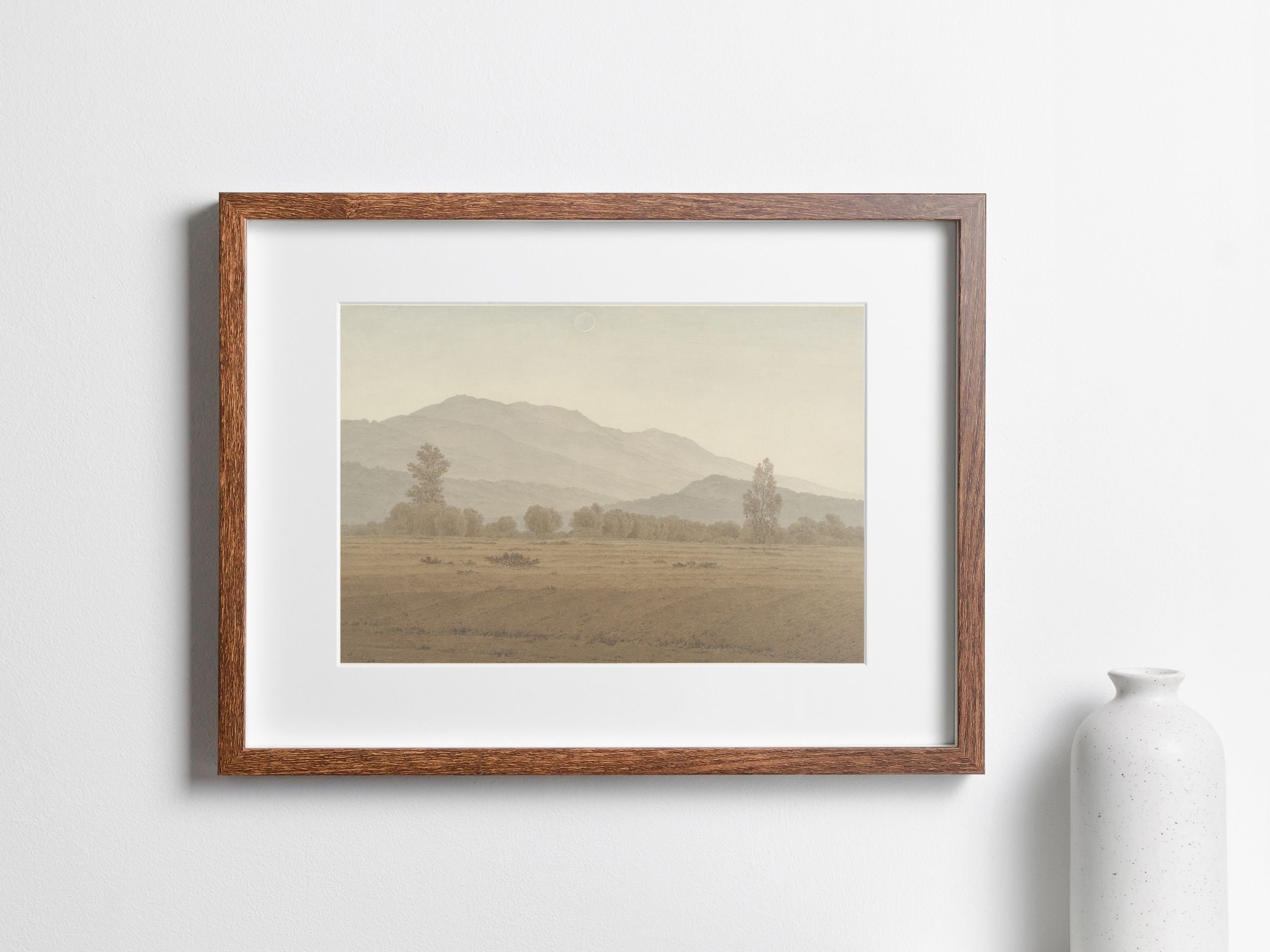 Vintage Neutral Landscape Printable Wall Art Country Landscape Print ...