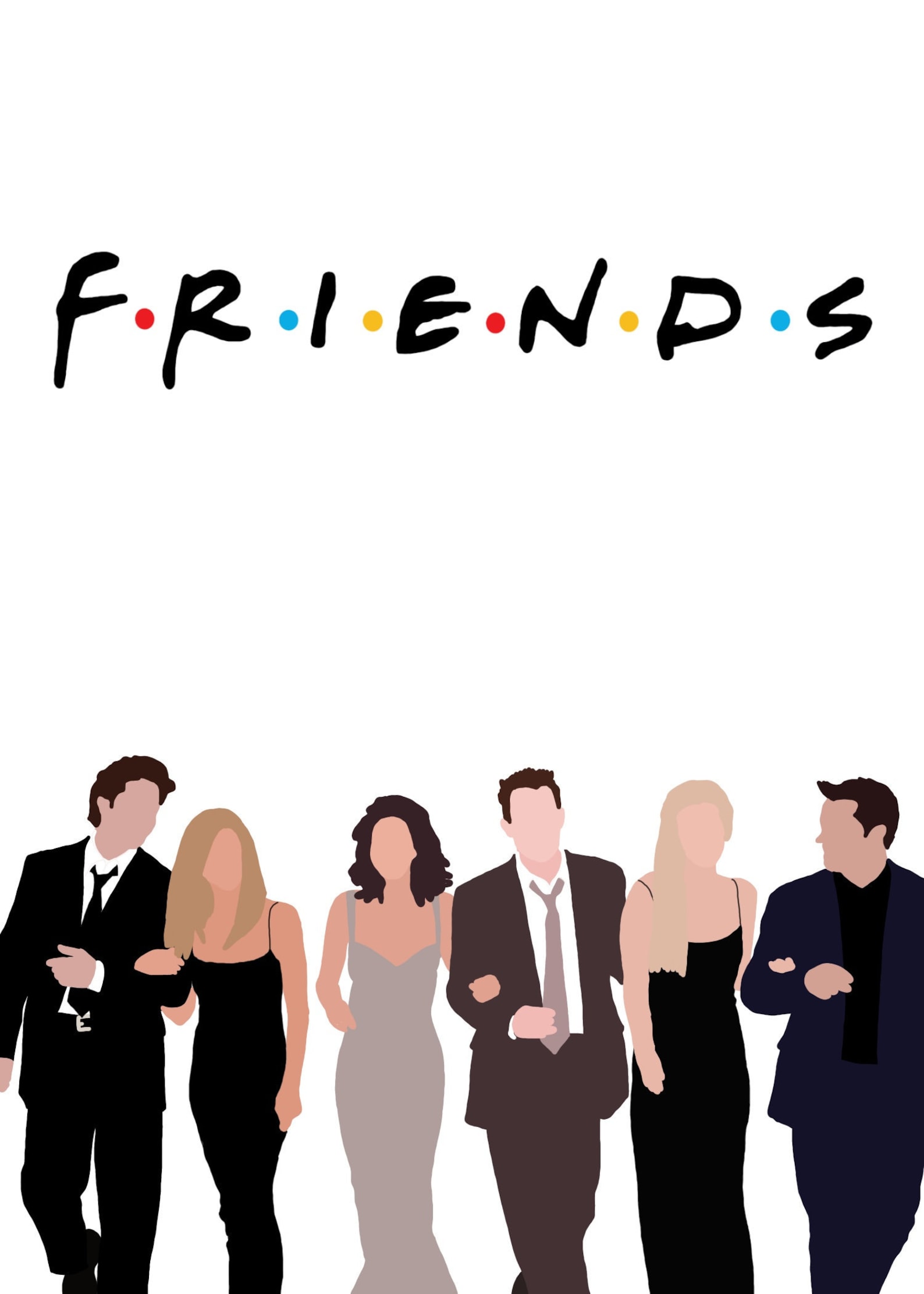 Friends Tv Show Digital Illustration | Etsy