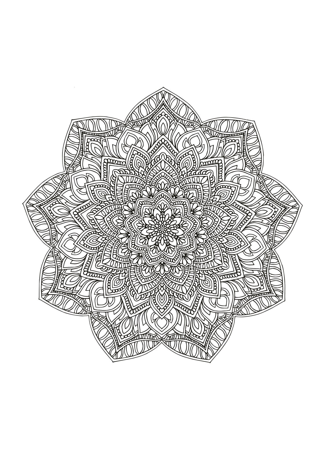Beautiful Unique Mandala Coloring Pages X 23 - Etsy