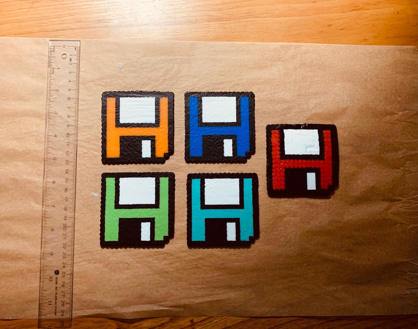Floppy Disc Coasters Perler Art - Etsy