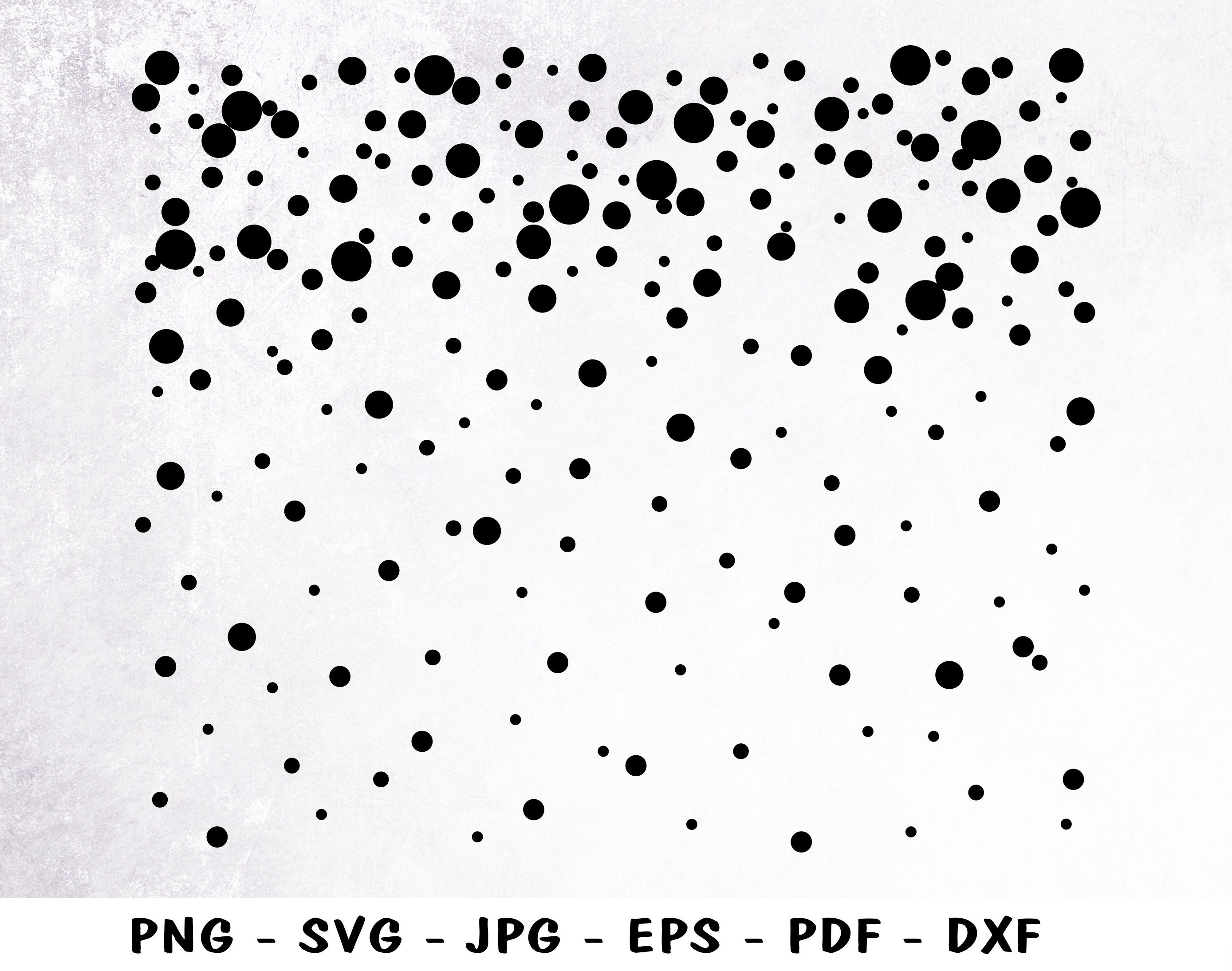 Falling Snow Digital Random Dots Pattern Silhouette Vector File ...