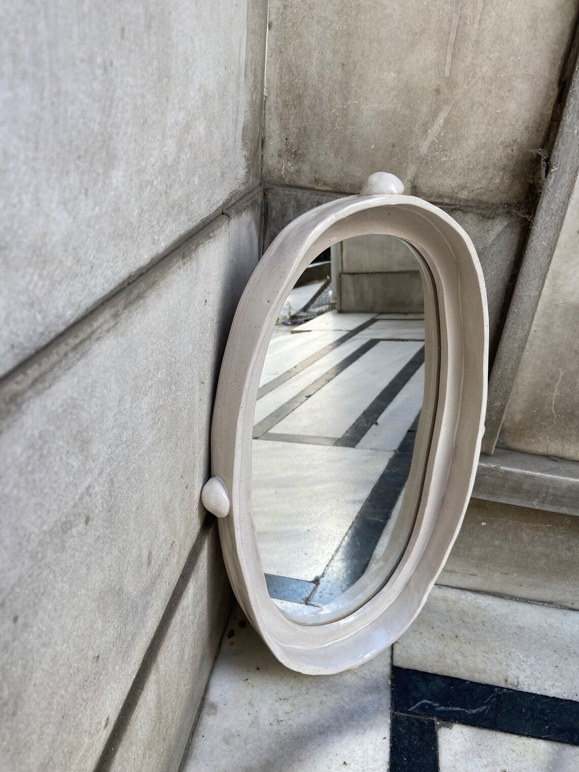 White Speckled Mirror Frame - Set of 2 - Handmade - Etsy
