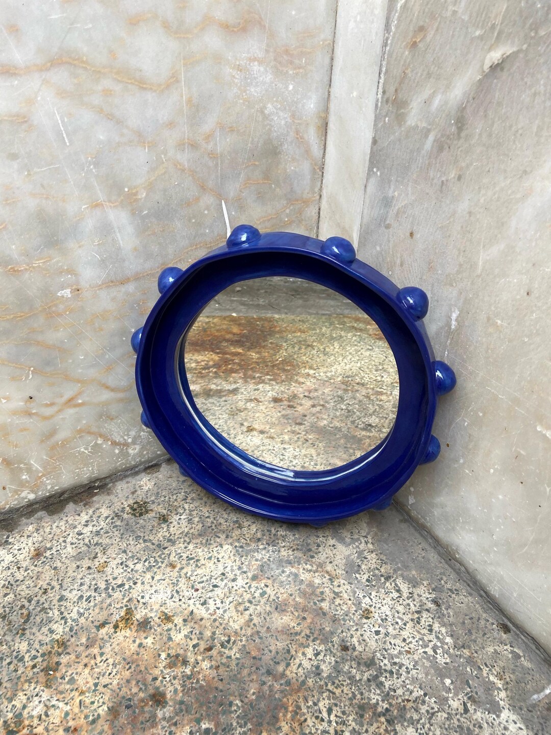 Blue Mirror Frame - Handmade Ceramic - Etsy