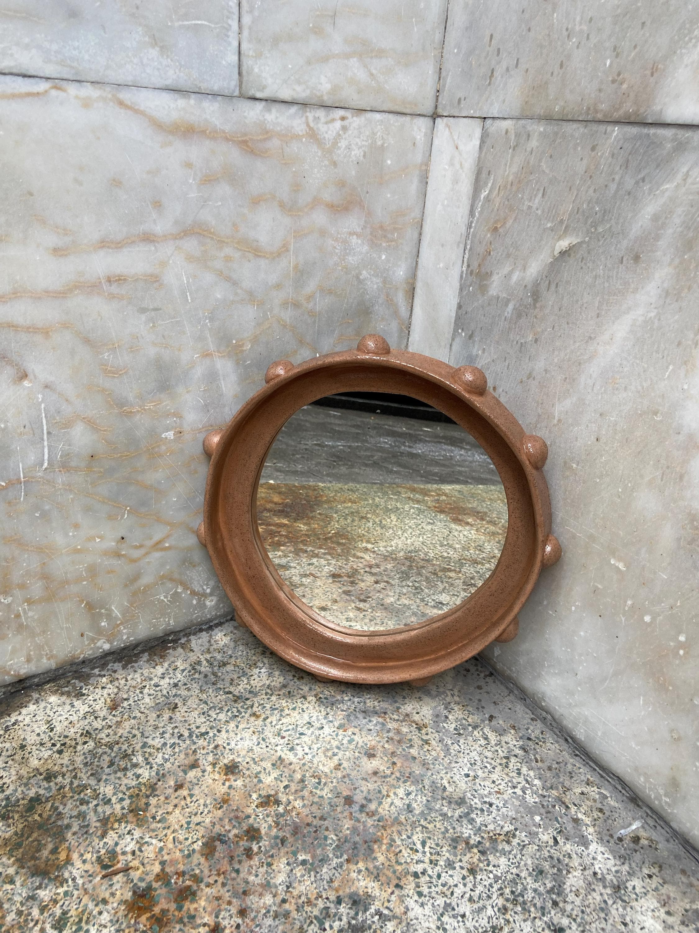 Ceramic Mirror Frame - Handmade / Brown - Etsy