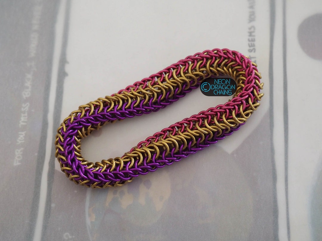 Rose Gold Fidget Toy / Pink Purple Fidget Spinner / Chainmaille Mobius ...