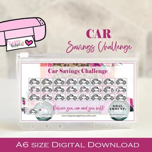 Printable Car Savings Challenge, Printable Car Savings Tracker, Digital ...