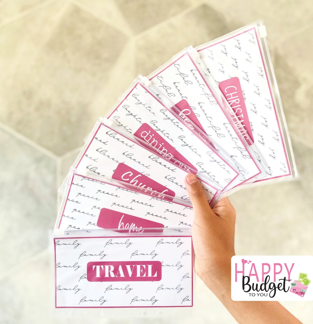 6 Personalized Cash Envelopes, Budgeting Envelopes, Zipper Cash ...