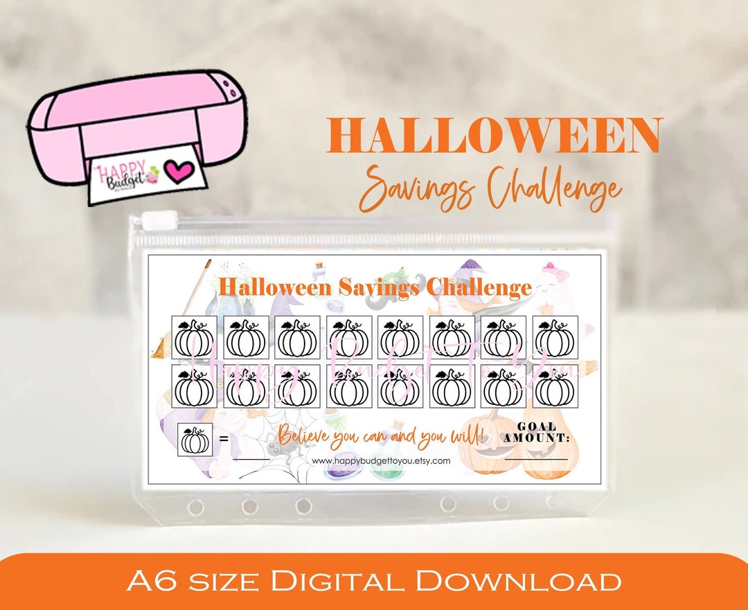 Printable Halloween Savings Challenge, Printable Halloween Savings ...