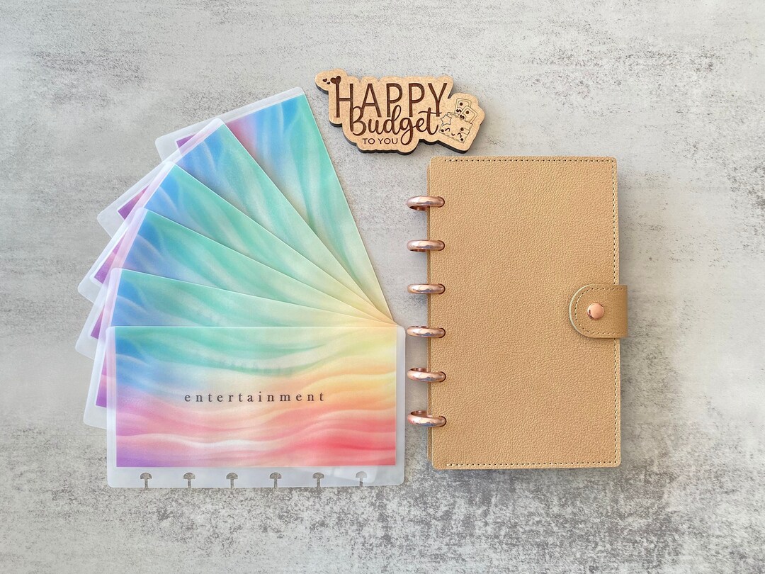 Disc Bound Wallet With Rainbow Themed Vellum Envelopes - Etsy