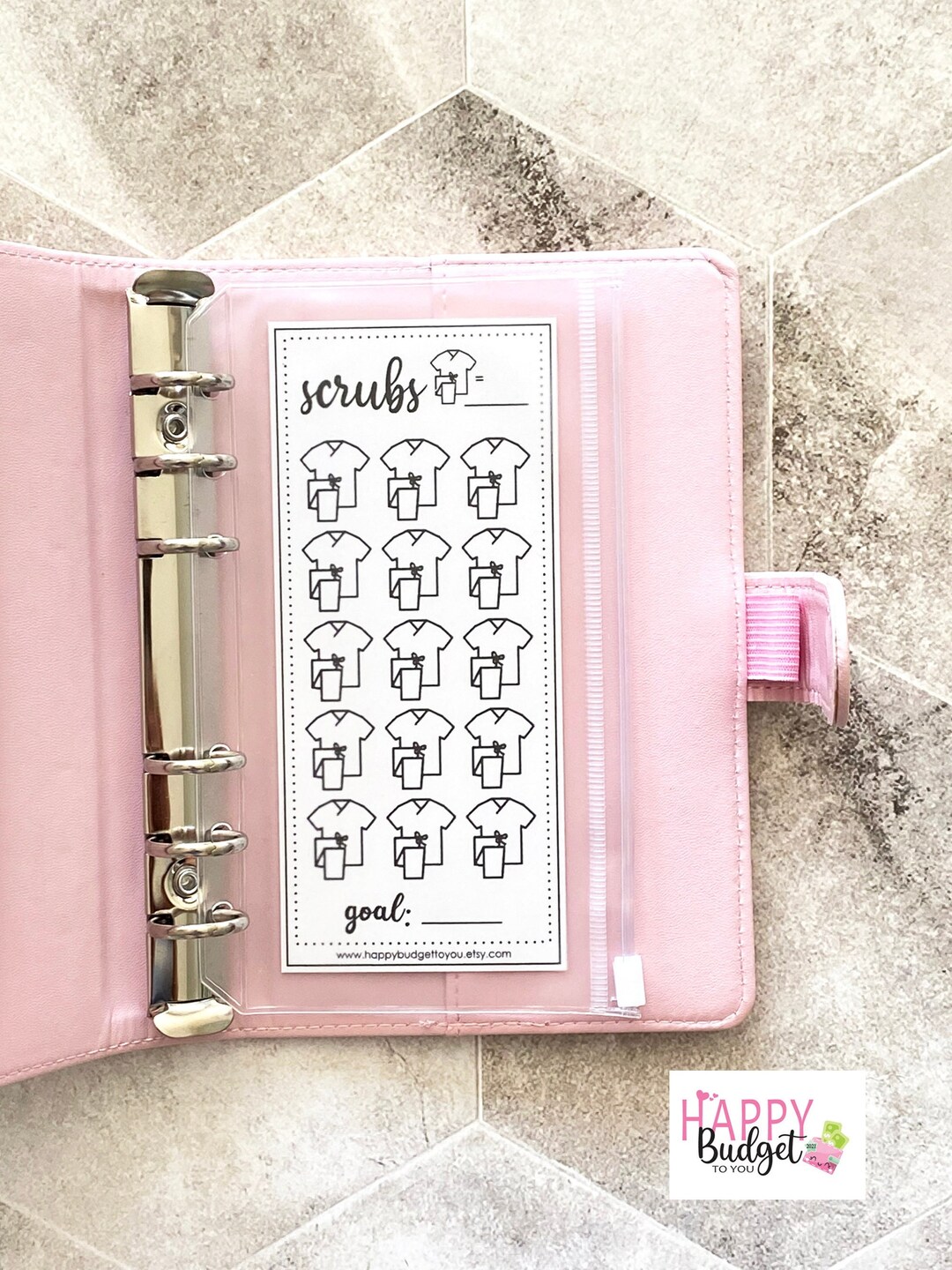 Scrubs Savings Challenge, Uniform Cash Envelopes, A6 Budget Envelope ...