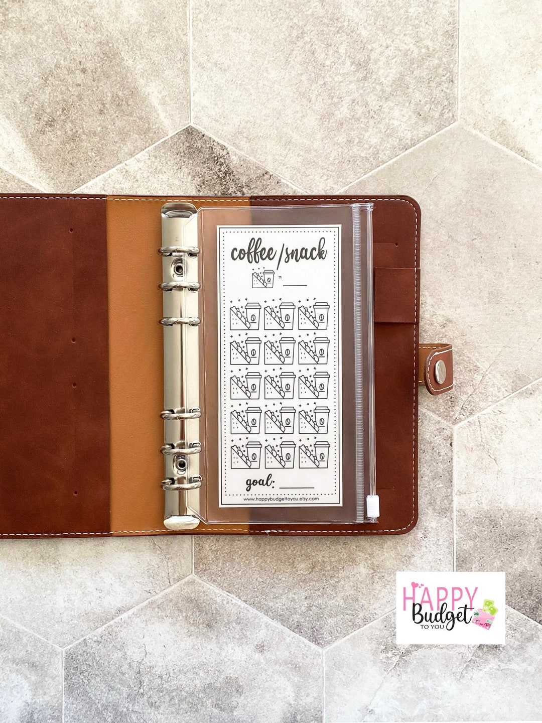 Coffee and Snack Savings Challenge, Cash Envelopes, A6 Budget Envelope ...
