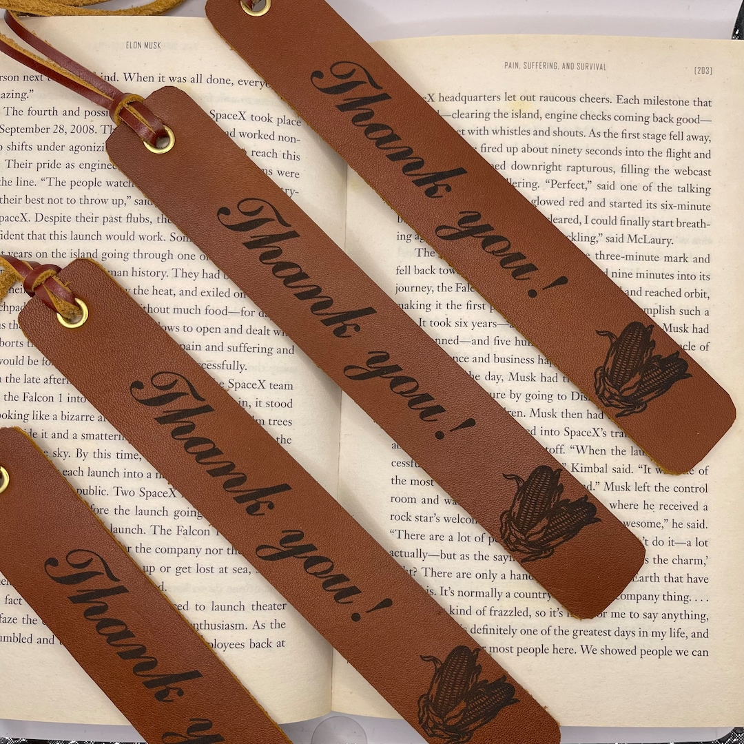 Leather Custom Quote Bookmark, Personalized Bookmark Favourite Quote ...