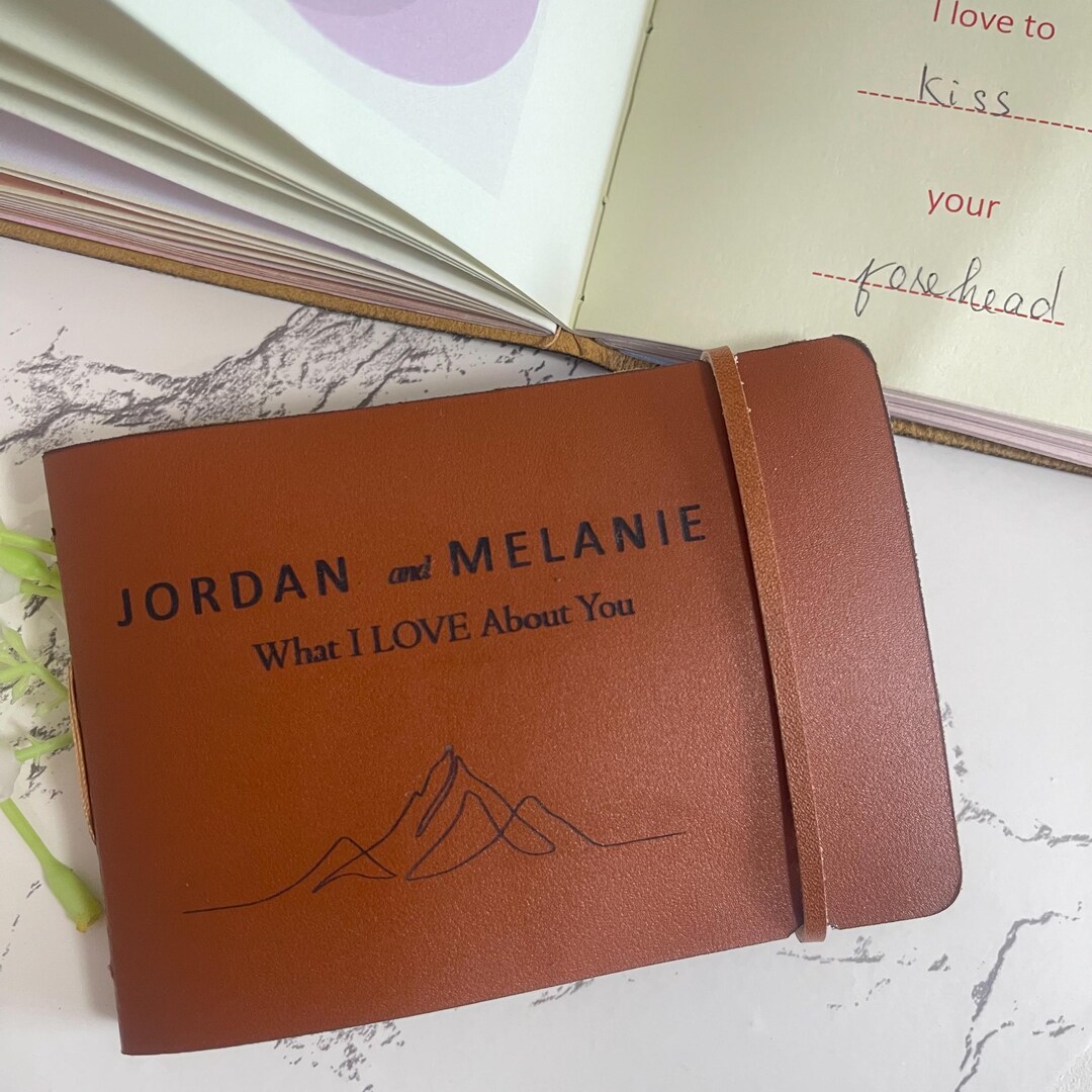 50 Fill-in-blank What I LOVE About You Leather Journal, Personalized ...