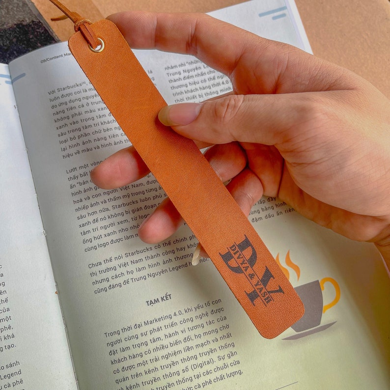 Personalized Bookmark, Gifts for Teacher, Custom Leather Bookmark ...