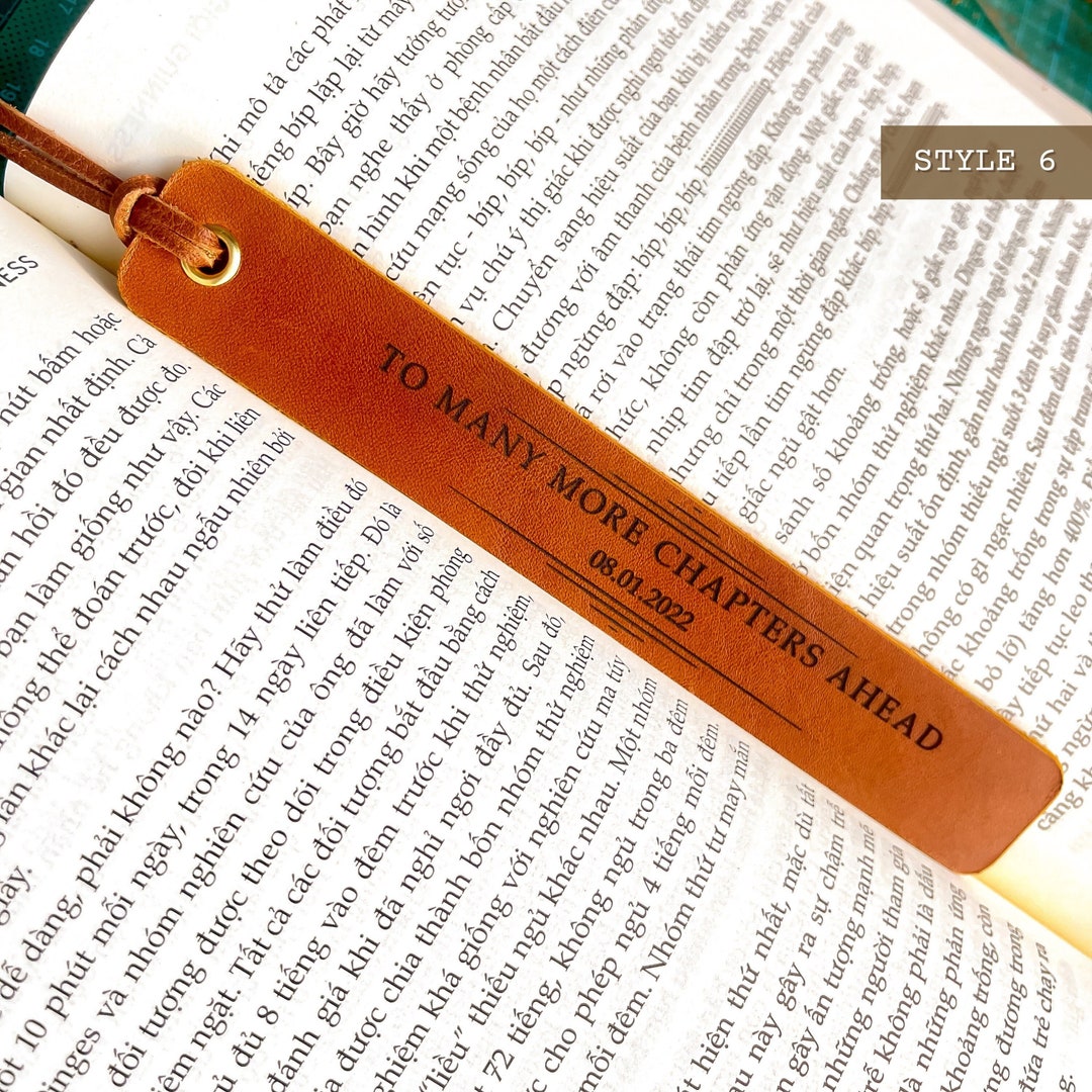 Personalized 3rd Anniversary Bookmark, Leather Bookmark Anniversary ...