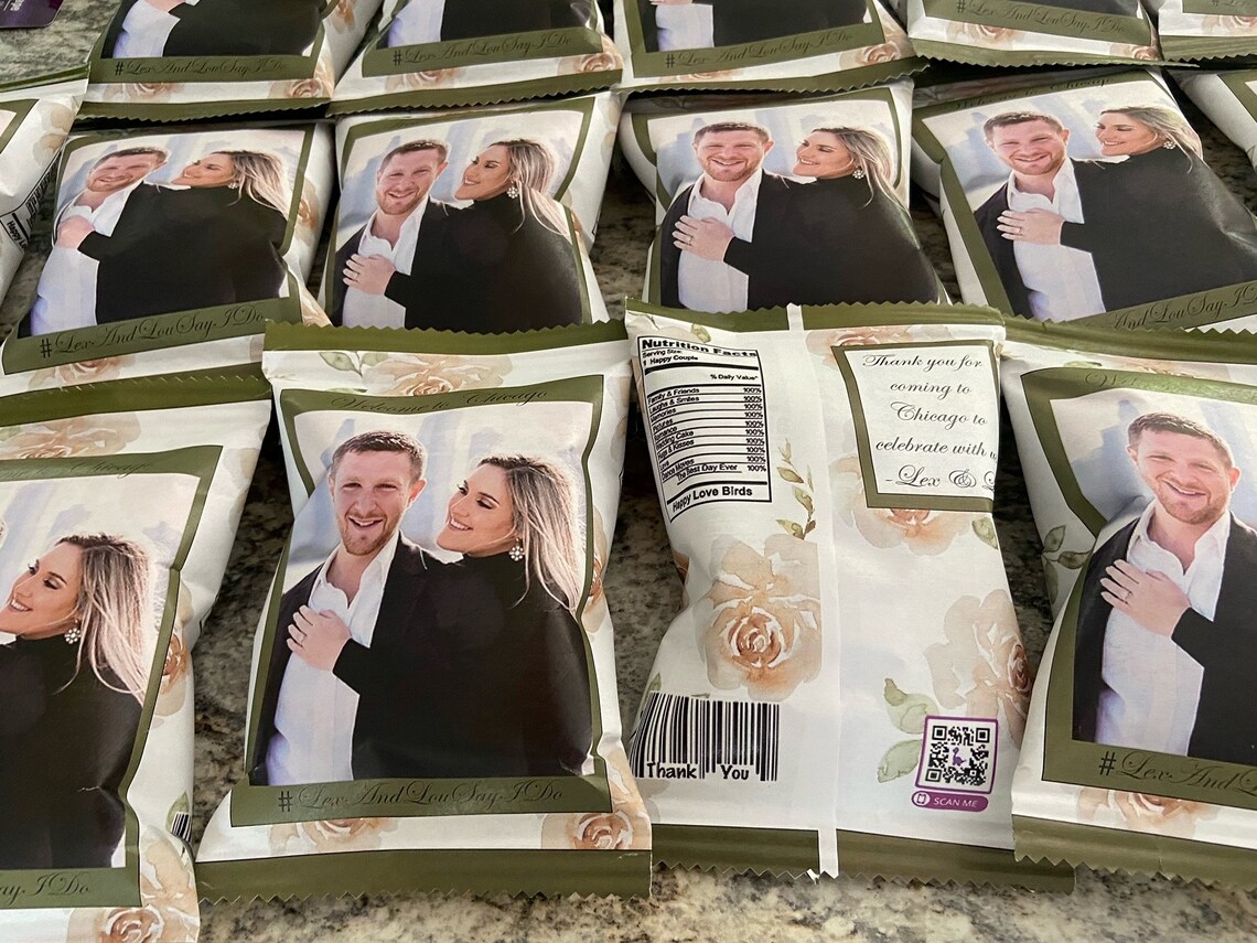 Personalized Wedding or Engagement Chip Bags Digital Download (pdf ...