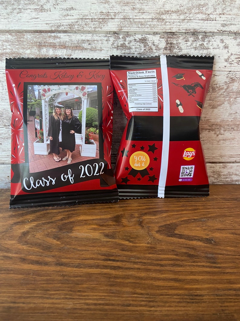 Custom Graduation Chip Bags | Personalized Party Favors | School Spirit ...
