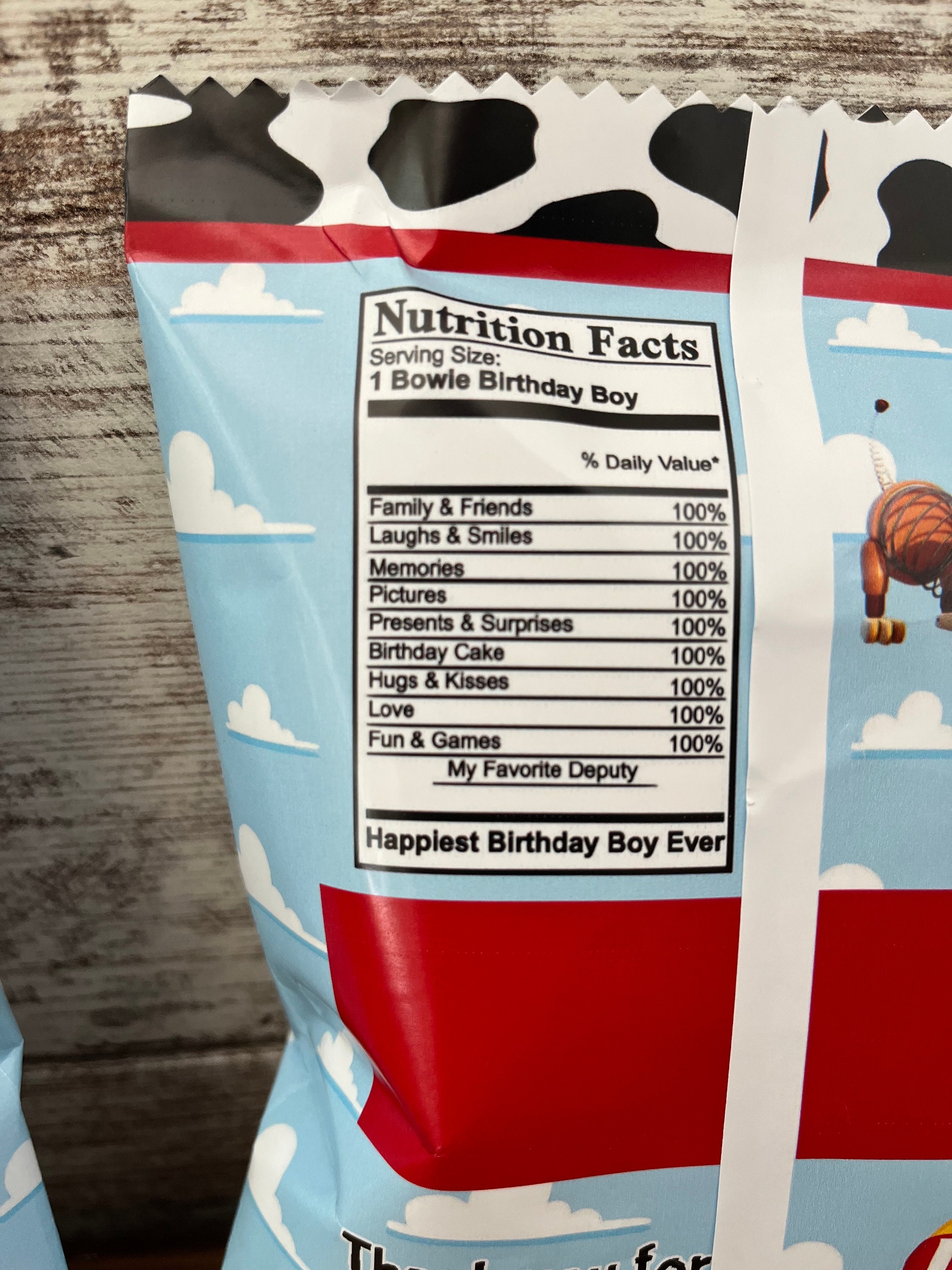 Personalized Woody and Buzz Chip Bags Digital (pdf) and Folded and ...